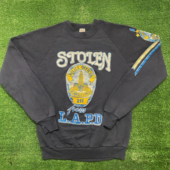 Jerzees | Shirts | Vintage 8s Lapd Los Angeles Police Cops Crewneck ...